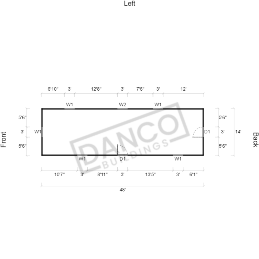 Utility Shed 14x48 - DANCO Buildings