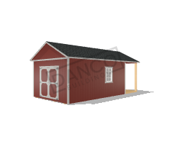 Corner Porch Cabin 12x24 - DANCO Buildings