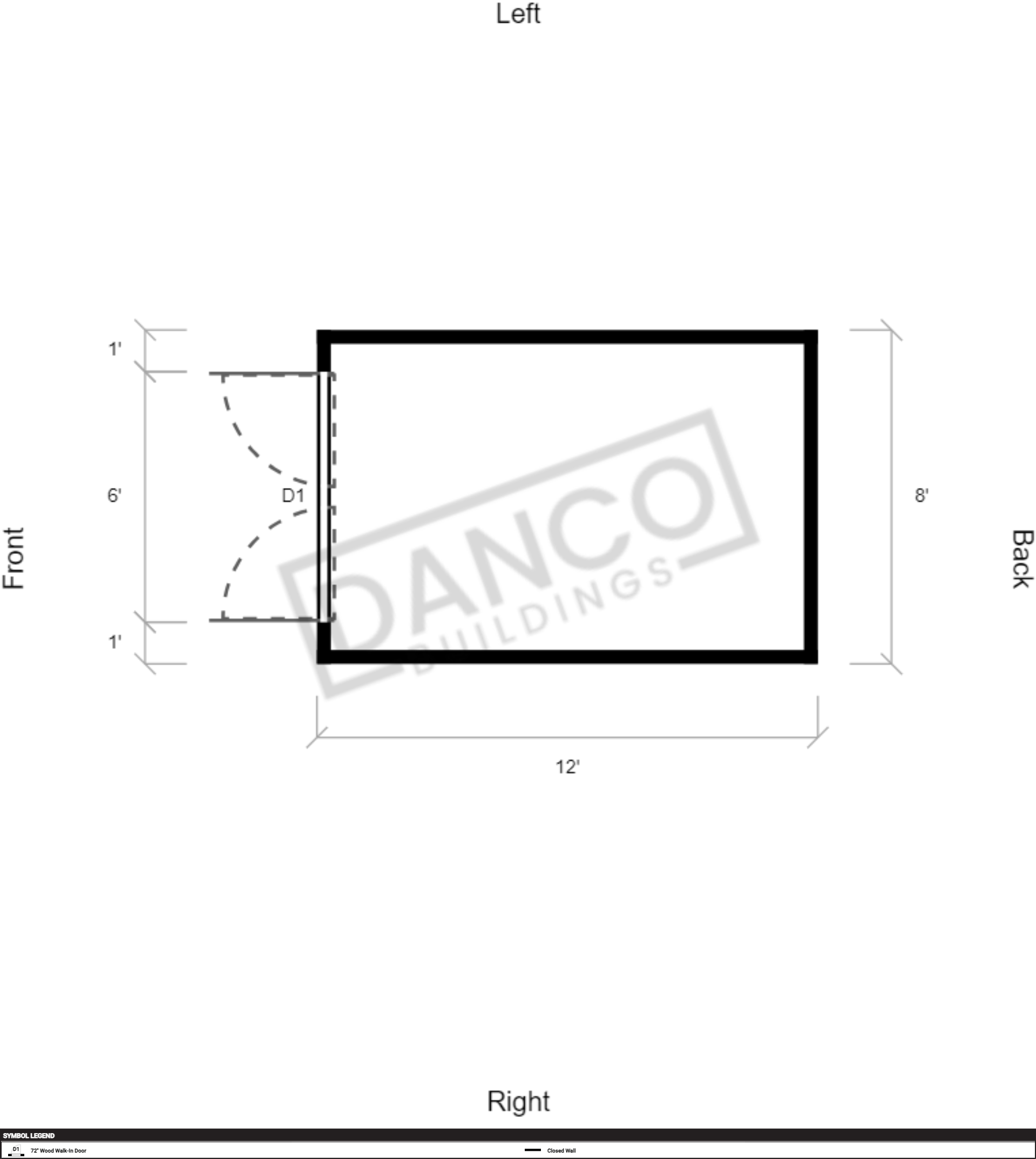 Utility Shed 8x12/240025 - DANCO Buildings