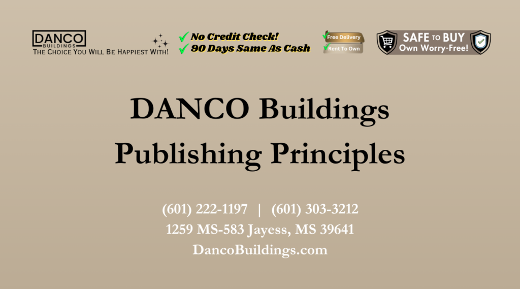 DANCO Buildings Publishing Principles - DANCO Buildings