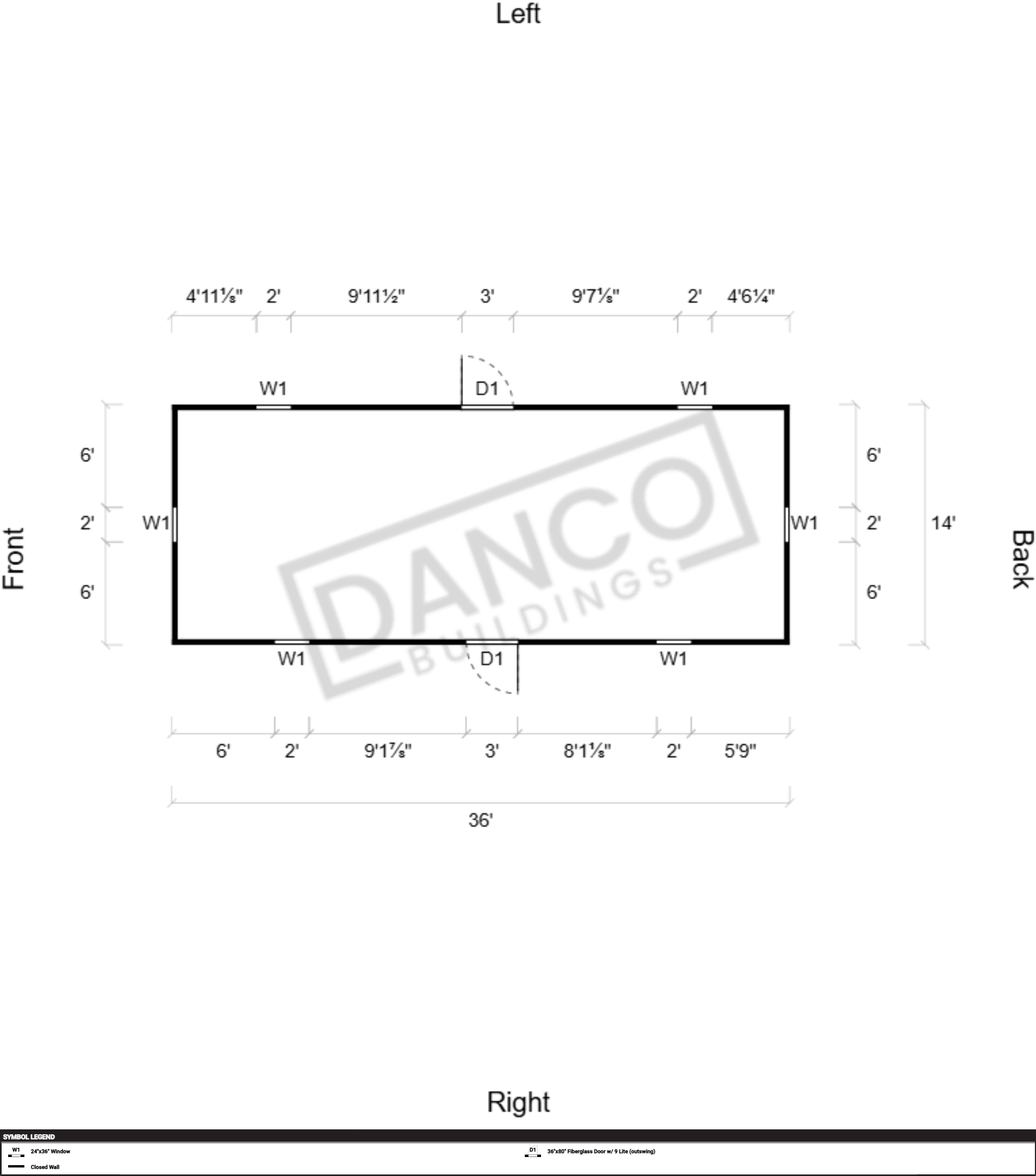 Garden Shed 14x36 - DANCO Buildings