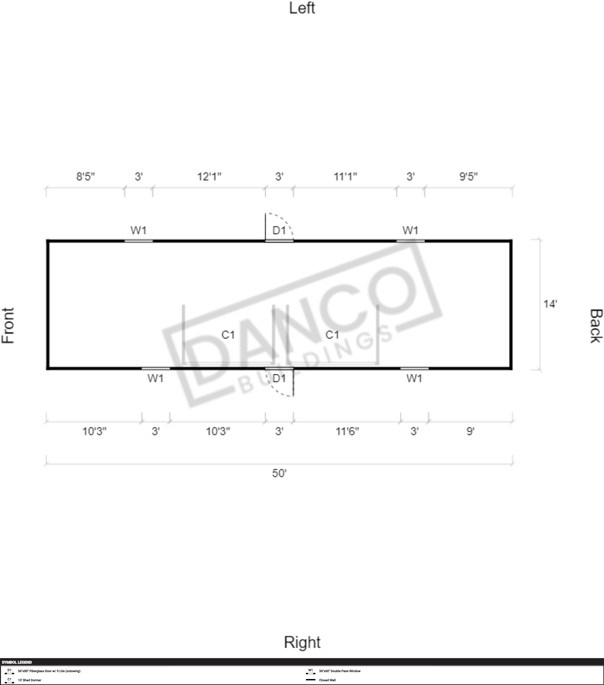 Dormer Shed 14x50 - DANCO Buildings