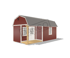 Corner Porch Lofted Barn Cabin 10x20 - DANCO Buildings
