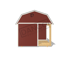 Corner Porch Lofted Barn Cabin 10x20 - DANCO Buildings