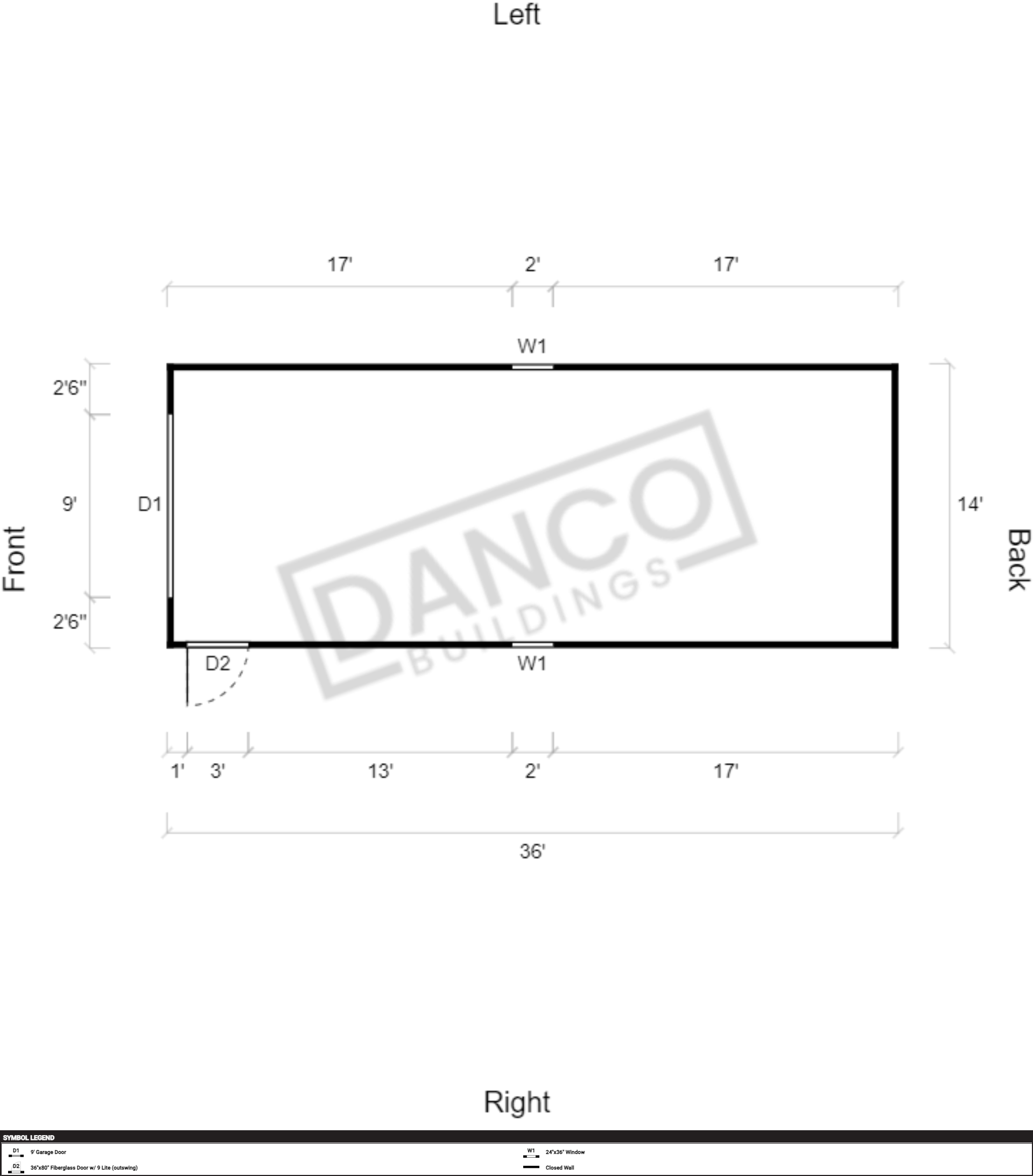 Garage 14x36 - DANCO Buildings