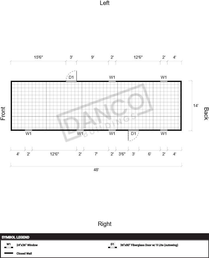Utility Shed 14x48 - DANCO Buildings