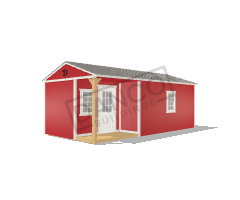 Corner Porch Cabin 12x24 - DANCO Buildings