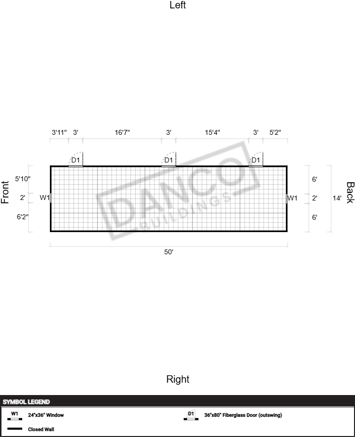 Utility Shed 14x50 - DANCO Buildings