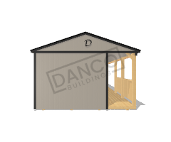 Side Porch Cabin 14x44 - DANCO Buildings