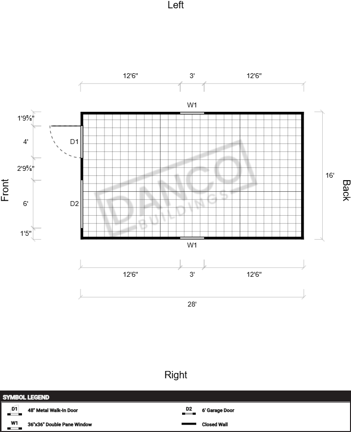 Utility Shed Premium 16x28 - DANCO Buildings