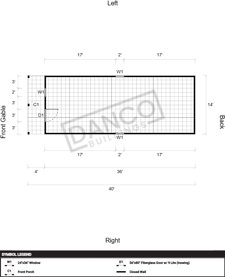 Standard Cabin 14x40 - DANCO Buildings