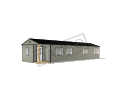 Corner Porch Cabin 14x50 - DANCO Buildings