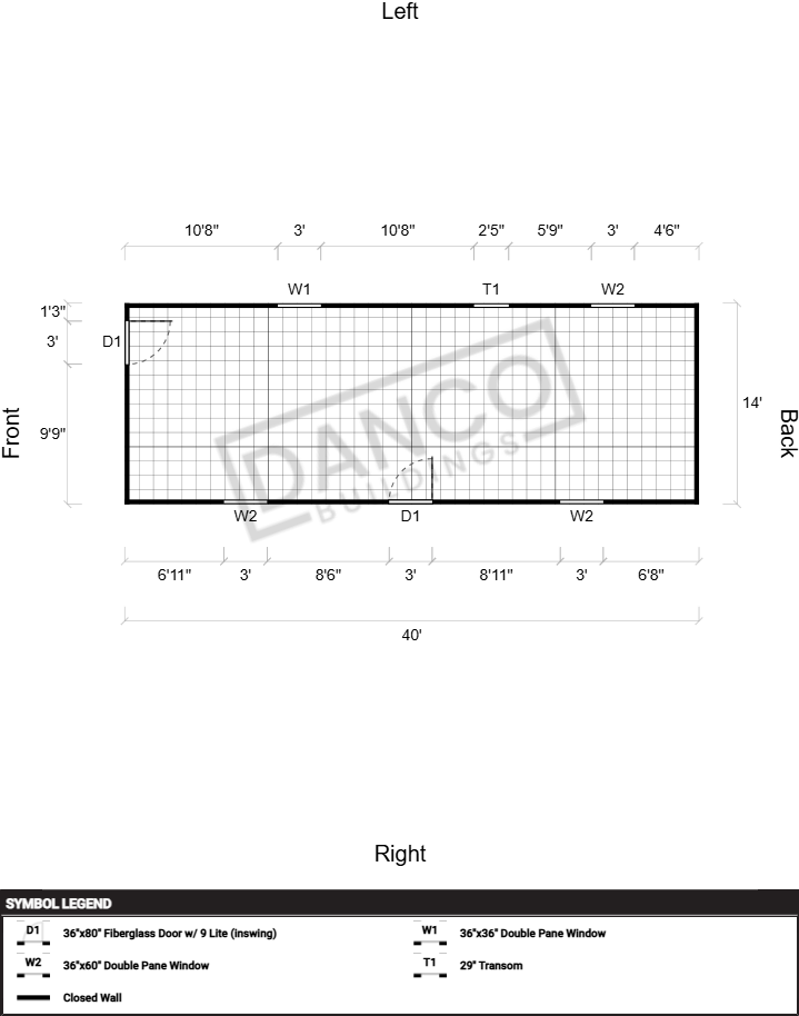 Garden Shed 14x40 - DANCO Buildings