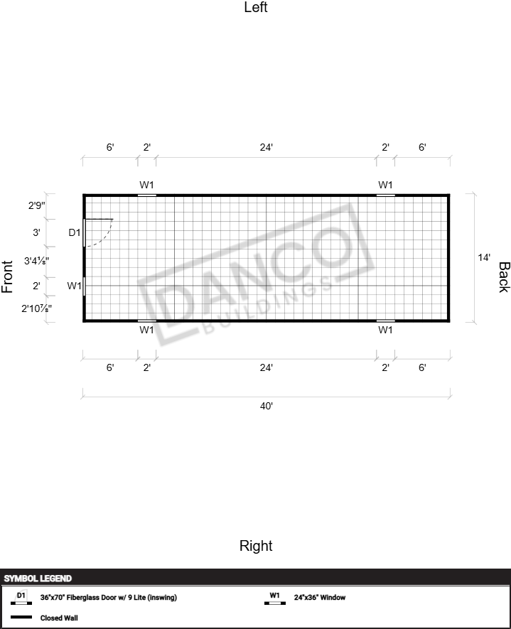 Utility Shed 14x40 - DANCO Buildings
