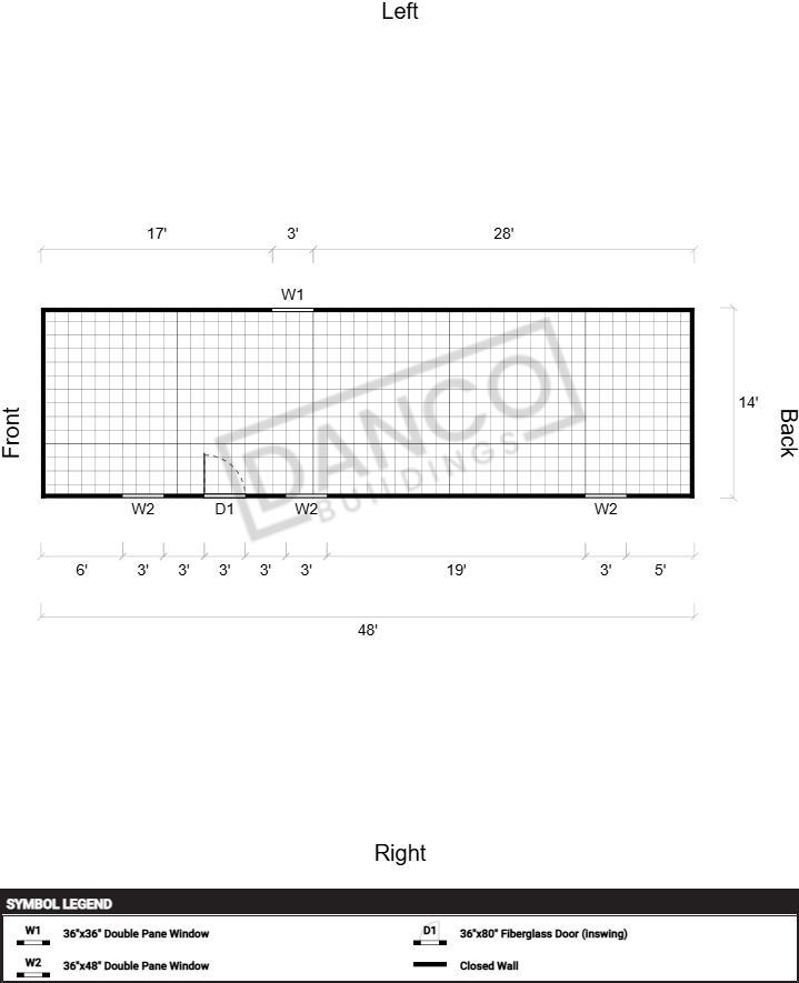 Utility Shed 14x48 - DANCO Buildings