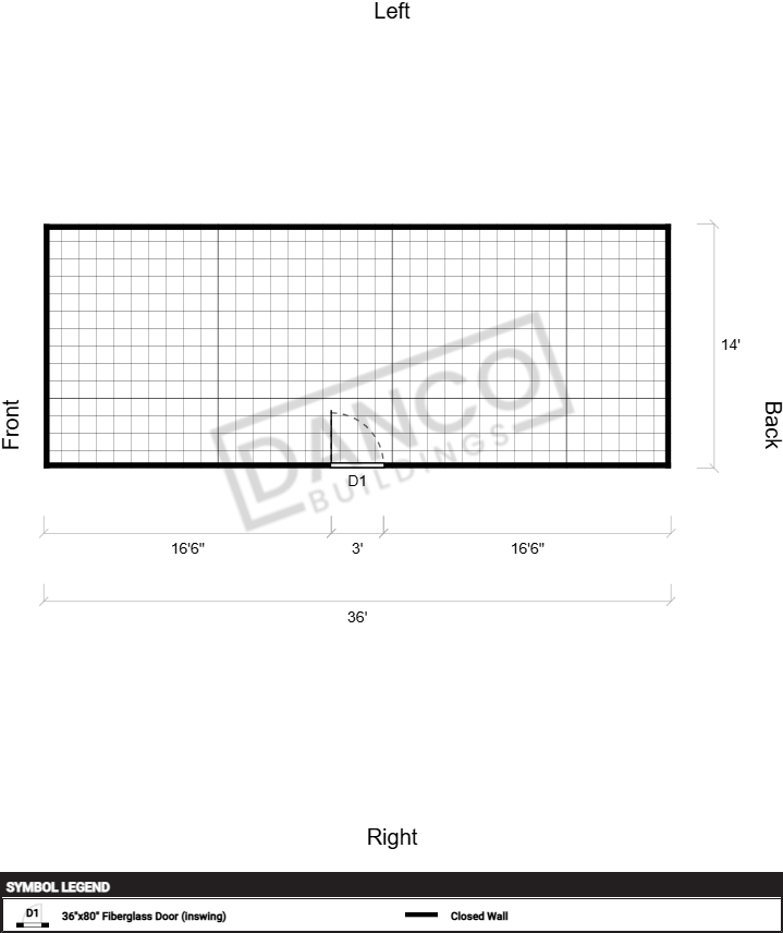 Utility Shed 14x36 - DANCO Buildings