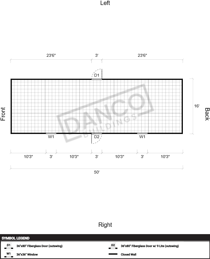 Utility Shed 16x50 - DANCO Buildings