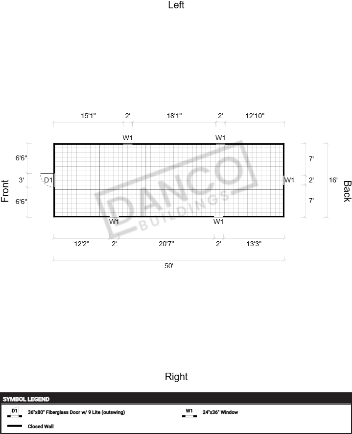 Utility Shed 16x50 - DANCO Buildings